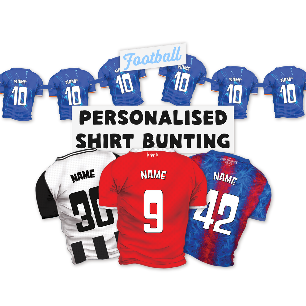 The Football Shirt - Personalised Bunting – TypeTopiaPrints